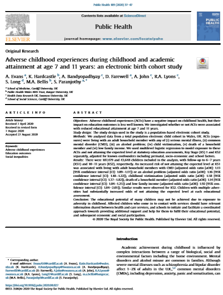 Adverse childhood experiences during childhood and academic attainment ...