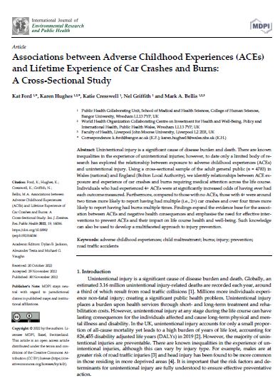 Associations between Adverse Childhood Experiences (ACEs) and Lifetime Experience of Car Crashes ...